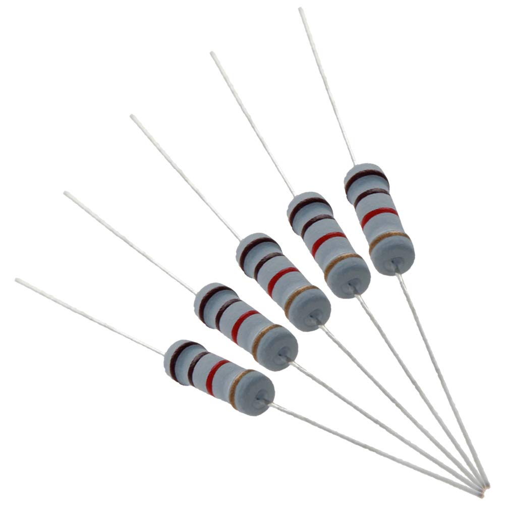 Fielect 100 Pcs 1.1K Ohm Resistor 1W 5% Tolerance Metal Oxide Film ...