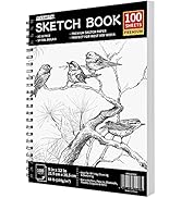 Amazon.com: FIXSMITH 5.5"X8.5" Sketch Book | 100 Sheets (68 lb/100gsm ...