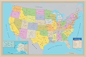 Amazon.com : Premium Paper - Extra Thick Great United States Wall ...