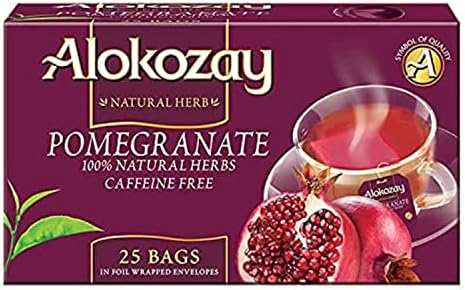 Alokozay Pomegranate Tea, 25 Tea Bags, Herbal Tea, 100% Natural Herbs ...