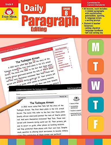 Daily Paragraph Editing Grade 8 : Evan-Moor Educational Publishers ...