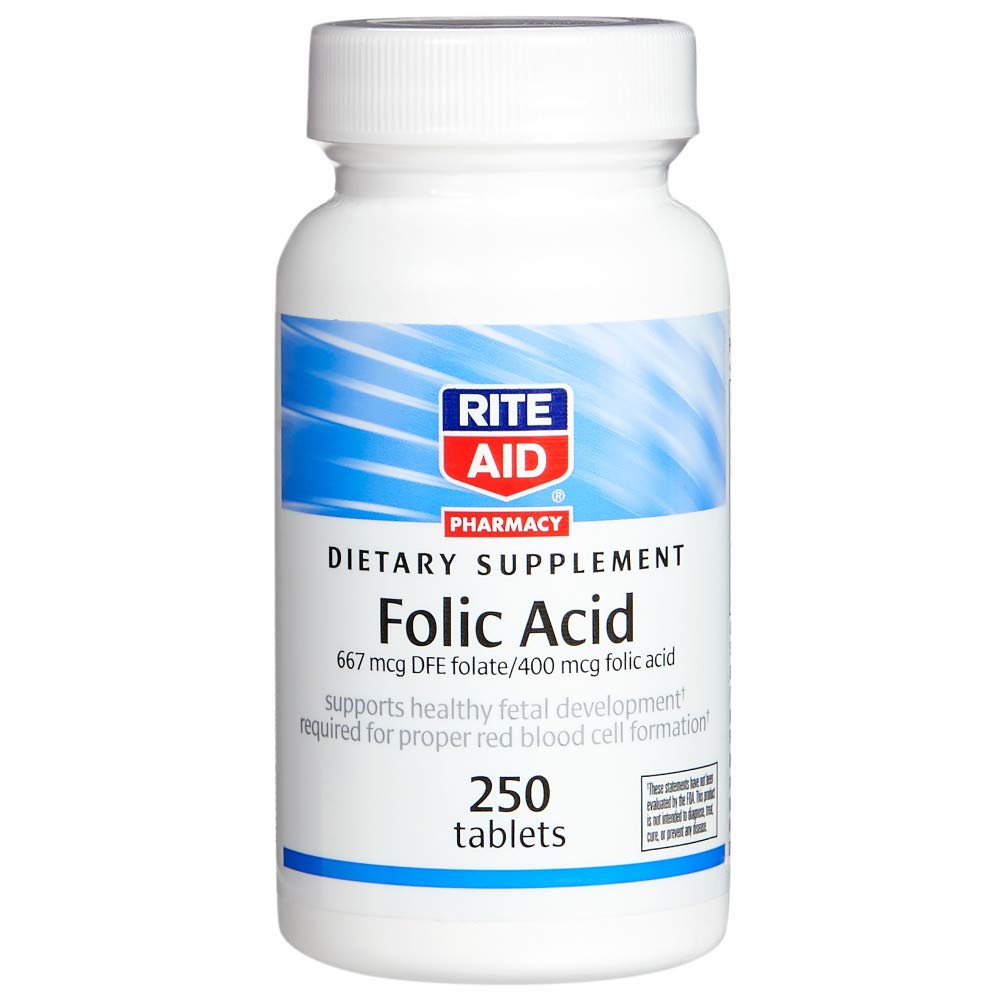 Mua Rite Aid Folic Acid, 667 mcg DFE Folate / 400 mcg Folic Acid, 250 ...