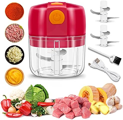 Mini Food Chopper Electric Vegetable Chopper,250ml Food Processor ...