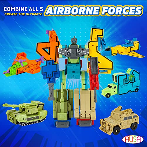 Number Robots Transforming Action Figure, 6-in-1 Learning Robot ...