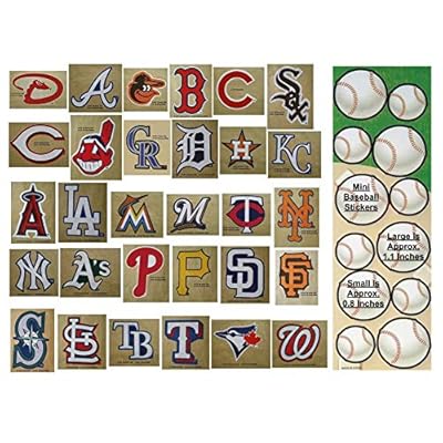 Buy 30 MLB Stickers Complete Set. Plus 24 Mini Baseball Stickers. Major ...