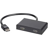 Amazon.com: Monoprice 2-Port DisplayPort 1.2 to HDMI Multi-Stream Transport (MST) Hub, 4K@30Hz ...
