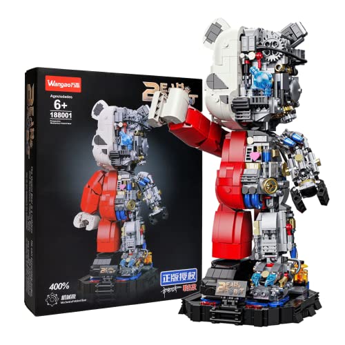 Mrkuriosity Mecha Bear Building Block Kit, Violent Bear Display Model ...