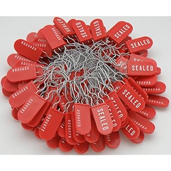 Plastic Wire Padlock Security Seals Sequentially Numbered Green (Pack ...