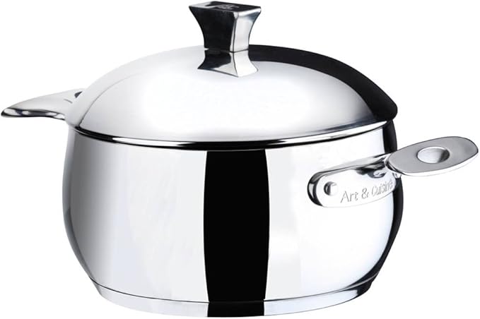 Amazon.com: Art & Cuisine Chaudron Series Stainless Steel Pot with Lid ...