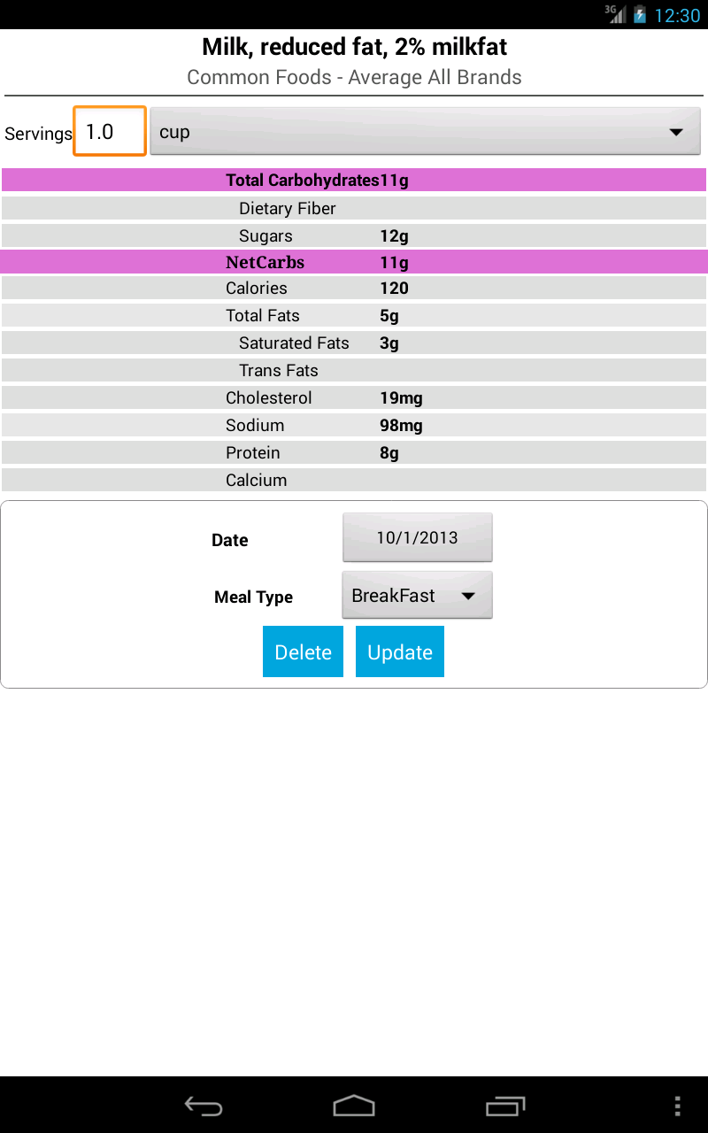 CarbsControl - Carb Counter and Tracker:Amazon.com:Appstore for Android