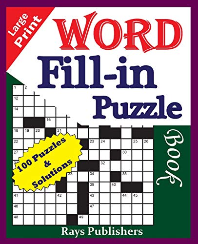 Amazon - Large Print Word Fill-in Puzzle book (CLEVERLY CRAFTED WORD ...