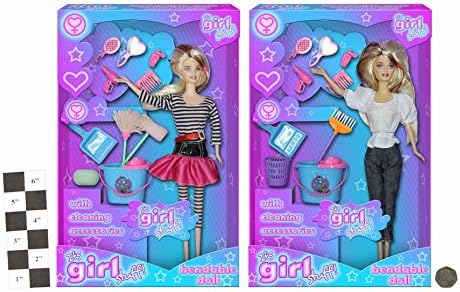 Its Girl Stuff! 30cm Fashion Doll With Cleaning Accessories – Girls ...