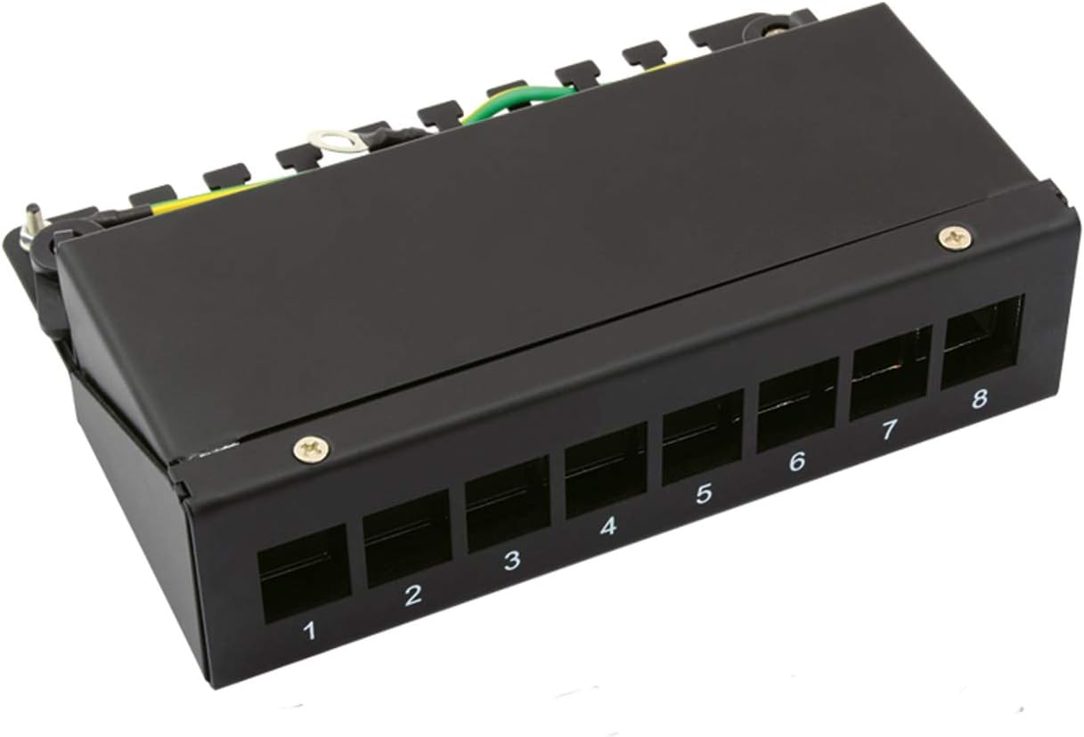 VALUE Keystone Module Carrier 8 Port Black – BigaMart