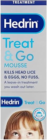 Hedrin Treat and Go Mousse, Head Lice Treatment, Kills Headlice and ...