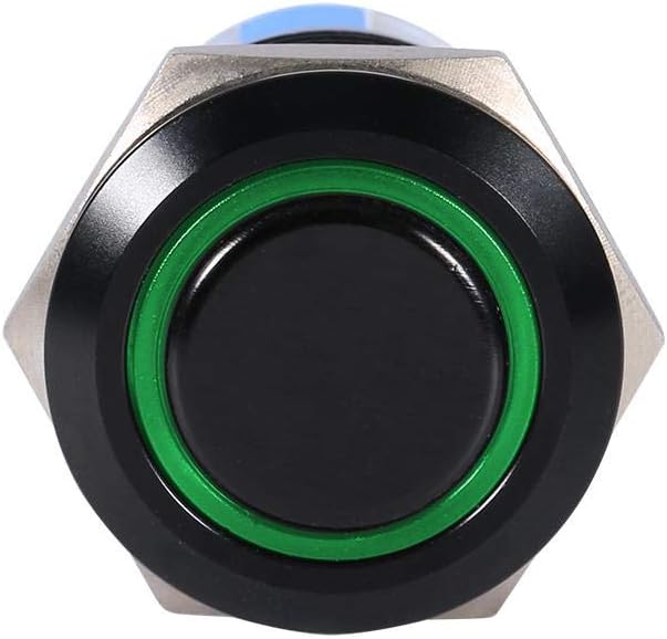Self-locking Switch Qiilu 12V 19mm Waterproof LED Latching Push Button ...
