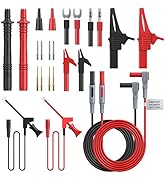 Proster Multimeter Probe Test Lead Kit with Alligator Clips Replaceable ...