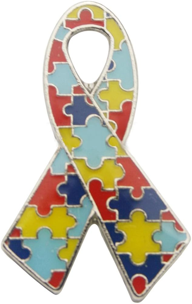 Amazon.com: Autism Awareness Ribbon Pin: Clothing