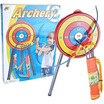 Amazon.com: Kiddie Play Toy Archery Set for Kids with Target Bow and ...