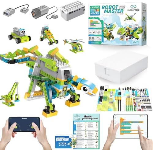 Makerzoid Robot Master Coding - 100+ Robots in 1, Robotics Kit, APP ...