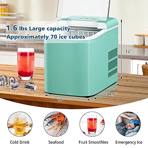 MAT Expert Portable Countertop Ice Maker, 26Lbs/24H Self-Clean Bullet ...