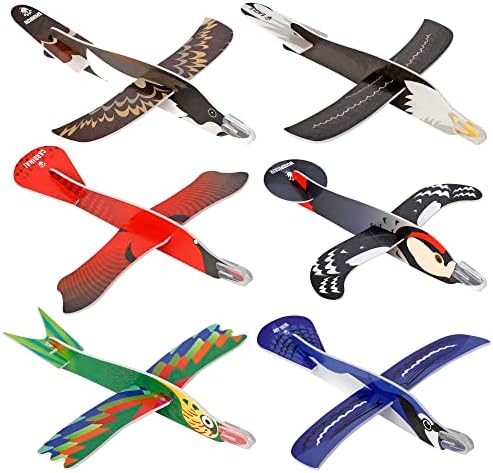 Playbees 24 Pack of Flying Glider Foam Airplanes- Party Favor Throwing ...