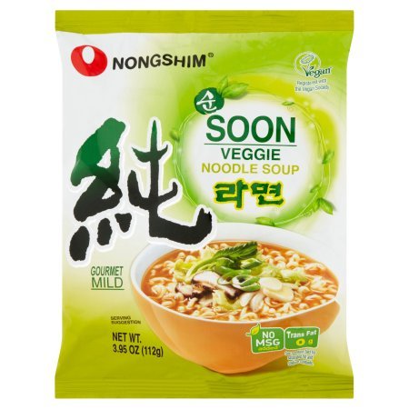 Amazon.com : Nongshim Soon Veggie Gourmet Mild Noodle Soup, 3.95 oz ...