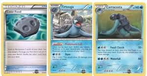 Amazon.com: Pokemon Carracosta, Tirtouga and Cover Fossil - Rare Card Evolution Set (Plasma ...