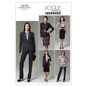Amazon.com: Vogue Patterns V8781 Misses'/Misses' Petite Jacket, Tunic ...