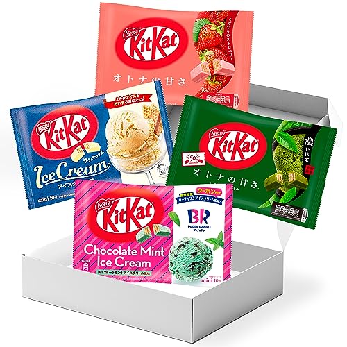Authentic Japanese Kit Kat Variety Pack including Strawberry, Vanilla ...