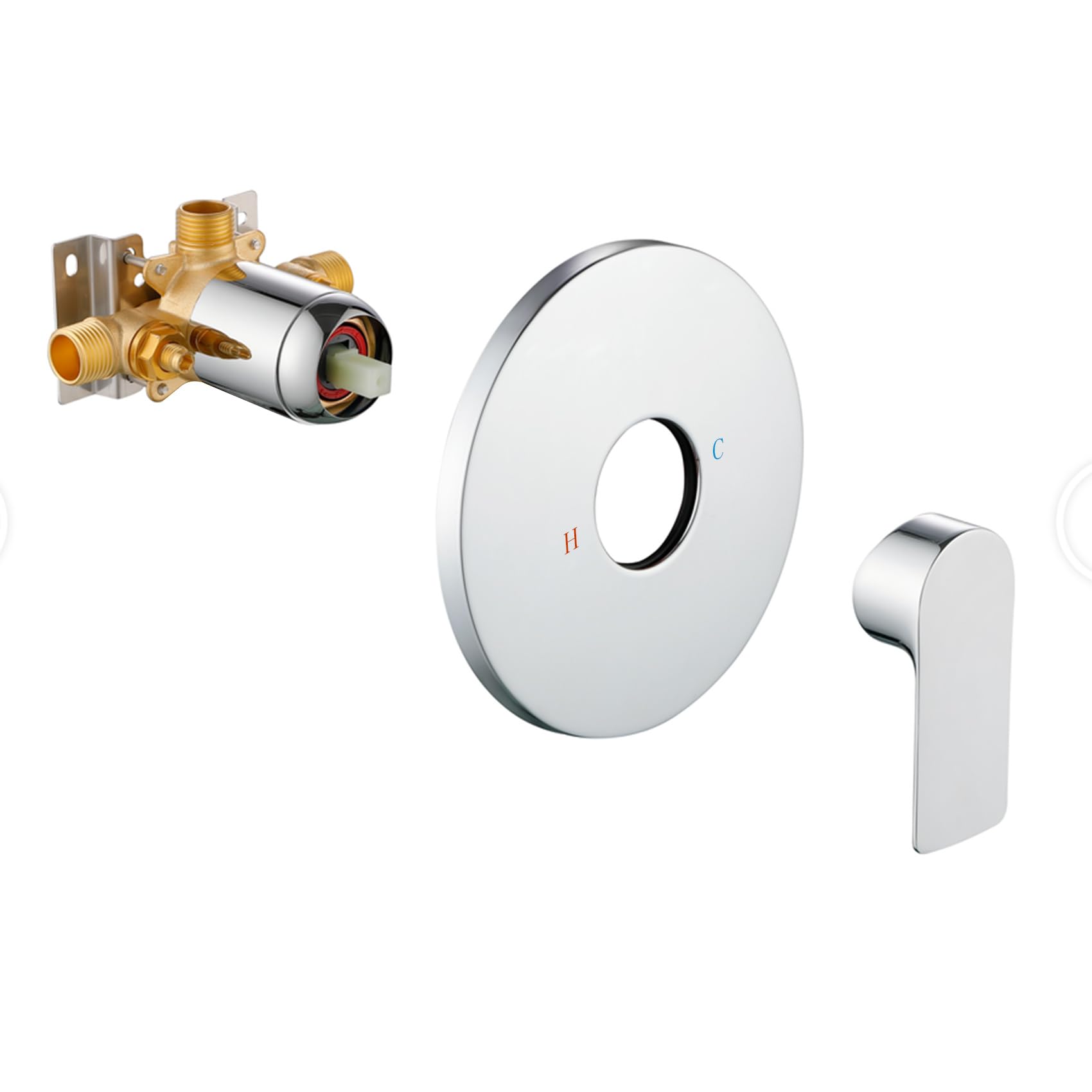 Taplong Round Single-Function Shower Handle Valve Trim Kit Bathroom ...