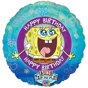 Amazon.com: SpongeBob Birthday Singing Balloon, 28": Toys & Games