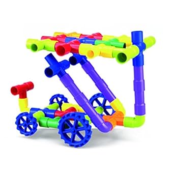Tube Racer-Pipes & Wheels- Colorful Building Toys- Fun- Educational ...