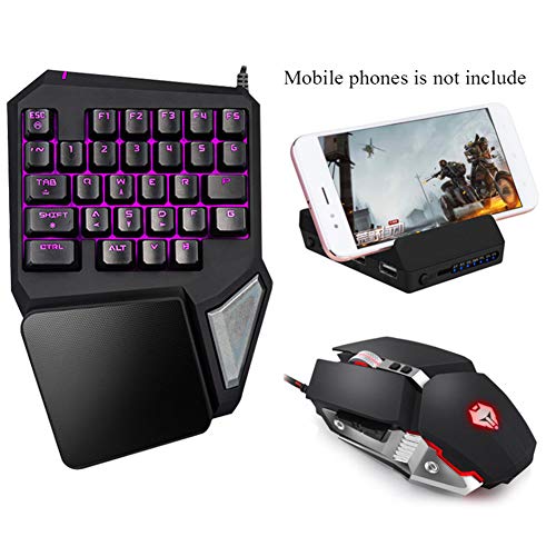 Julitech Gaming Keyboard One Handed Keyboard Single Hand Keyboard ...
