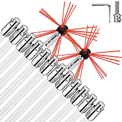 VEVOR Chimney Sweep Kit 39FT Length, Chimney Brush Kit with 12 Nylon ...