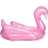 Amazon.com: FUNBOY Giant Inflatable Gold Swan Pool Float, Luxury Float ...