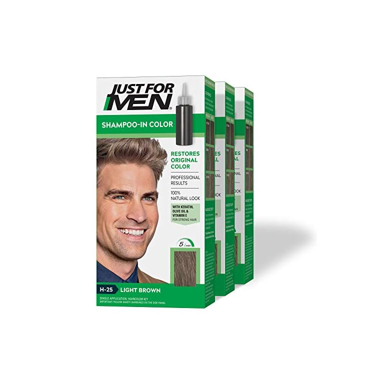 Just For Men Shampoo-In Color, Mens Hair Dye with Vitamin E for ...