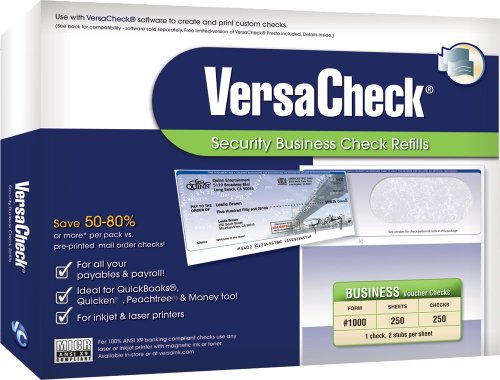 VersaCheck Security Business Check Refills Form 1000 Business Voucher 