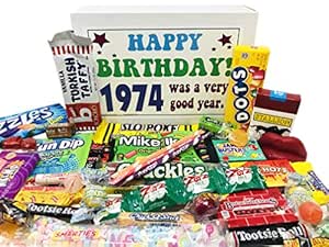 Amazon.com : Woodstock Candy ~ 1974 46th Birthday Gift Box of Nostalgic ...