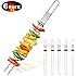 Double Prong BBQ Skewers,Barbecue Accessories,Metal BBQ Skewers Set ...