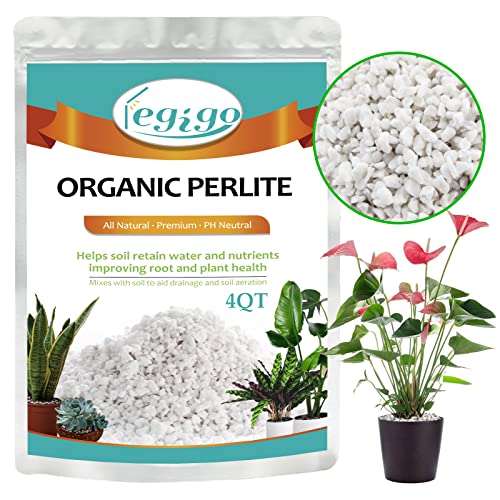Legigo 4 Quarts Organic Horticultural Perlite for Plants Indoor ...