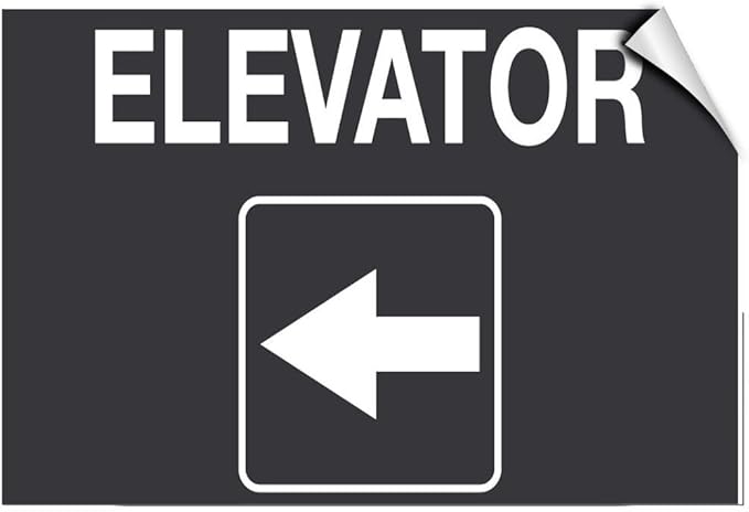 Amazon.com : Elevator Style 3 Business Elevator Label Decal Sticker 8" : Office Products
