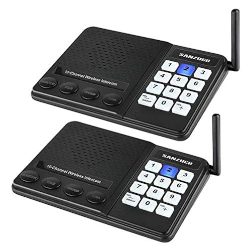 Wireless Intercom System for Home,Sanzuco Intercom System 1 Mile Range ...