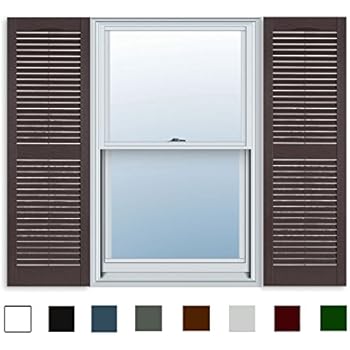 Amazon.com: 15 Inch x 63 Inch Standard Louver Exterior Vinyl Window ...