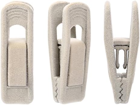 Corodo Velvet Hangers Clips, 20 Pack Ivory Pants Hanger Velvet Clips ...