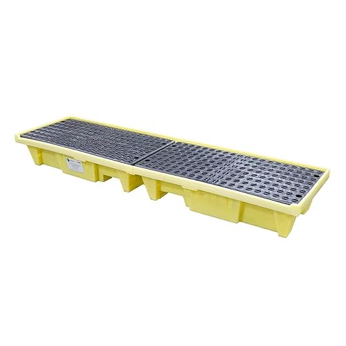 Enpac 4 Drum in-Line Poly Spill Pallet, Yellow, Non-Skid, Nestable ...