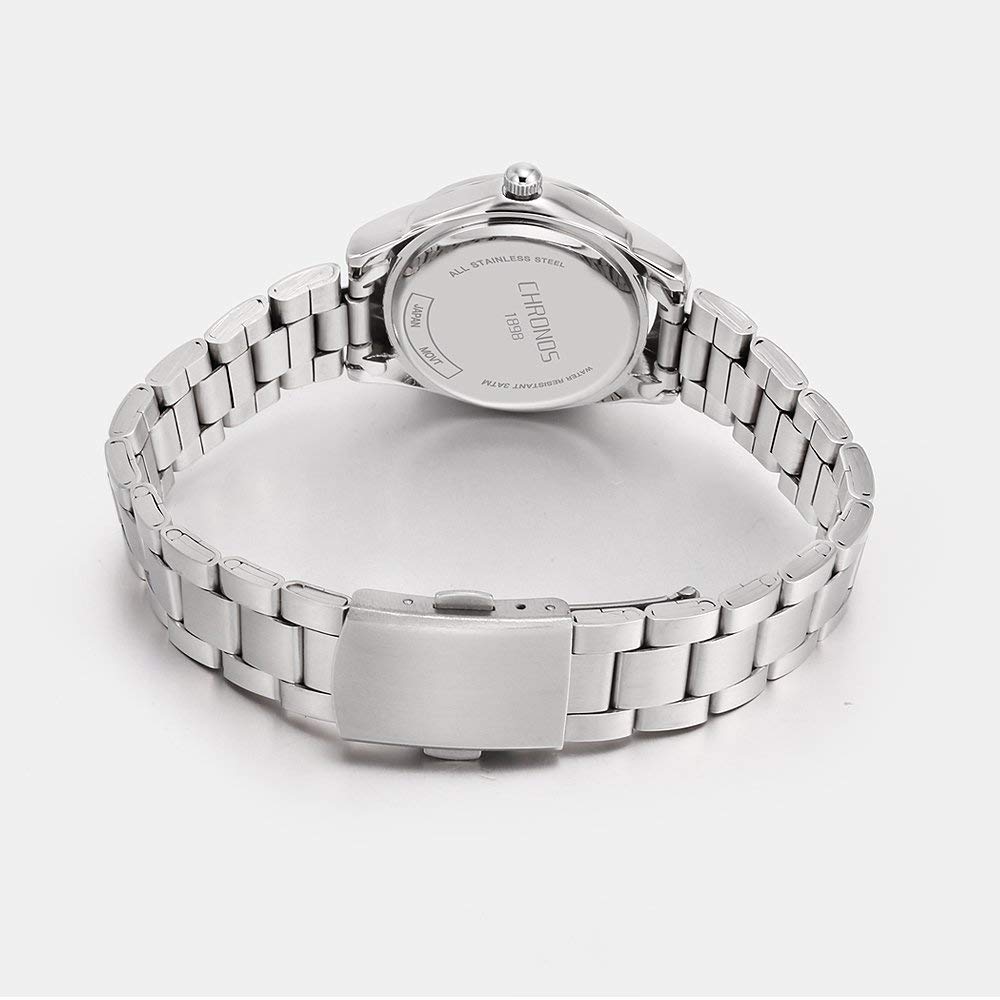 Mua CHRONOS Women Girls Waterproof Stainless Steel Quartz Watch Round ...