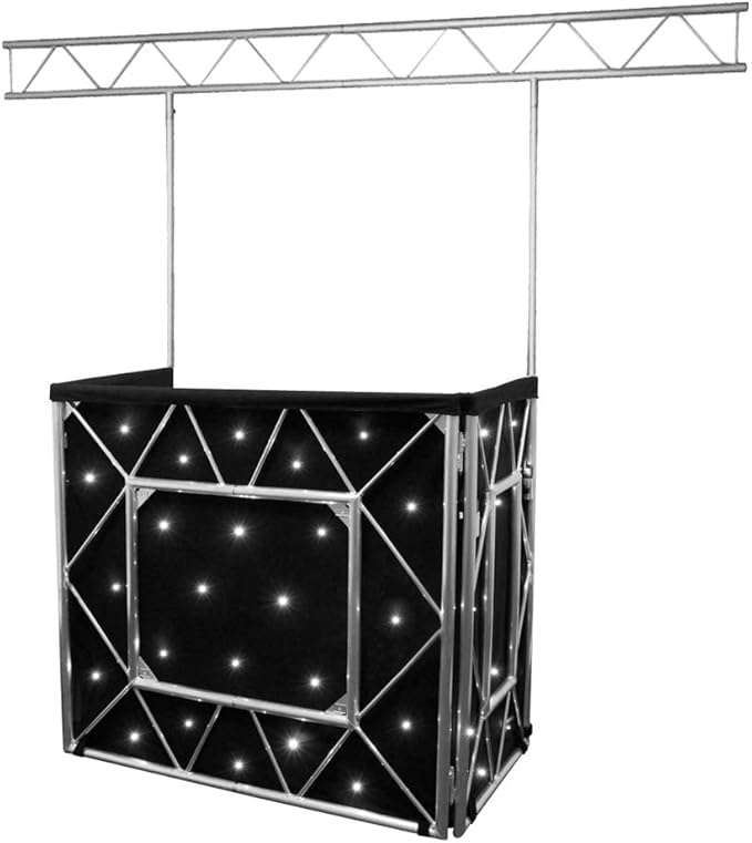 Equinox Truss DJ Disco Booth Stand System with Overhead Lighting Kit ...