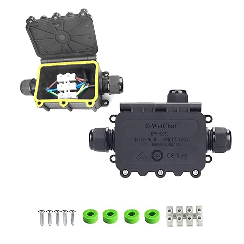 Outdoor Junction Box Waterproof IP68, 3 Way M20 Coaxial Underground ...
