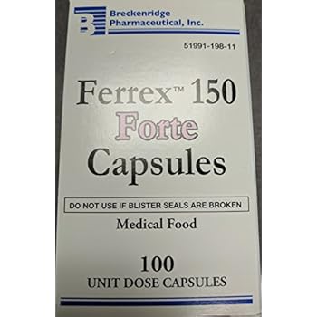 Amazon.com: Ferrex 150 Forte Capsules - 100 count blister pack: Health ...
