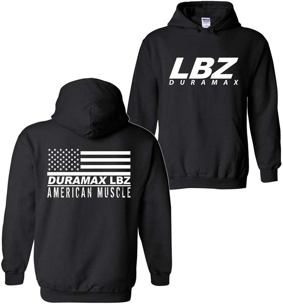Amazon.com: LBZ Duramax Chevy GMC Sweatshirt Hoodie - American Flag ...